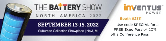 The Battery Show 2022 | Inventus Power